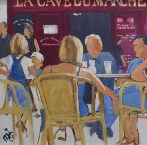 Café – Saint-Émilion, France – Oil Painting – Portsmouth Art Society ...