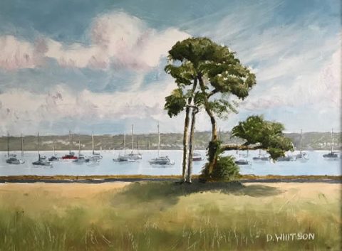 Portsmouth Harbour View With Trees – Landscape Painting – Hampshire Art ...