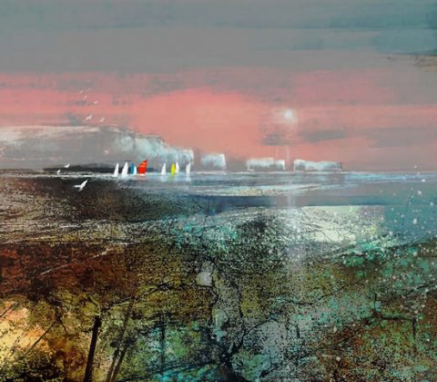 The Needles Isle of Wight – Sea view with Sailing Boats – Hampshire Art ...